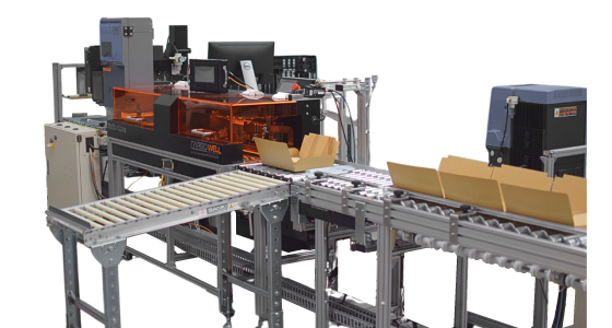 メール便箱自動梱包システム MELT-Line｜通販物流の自動梱包機（ライン） カーゴウェル（CARGOWELL）